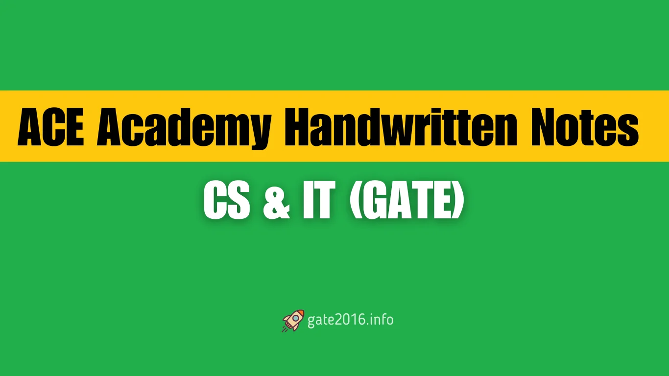 [PDF] ACE Academy Handwritten Notes – CS & IT (GATE) | Ekxam
