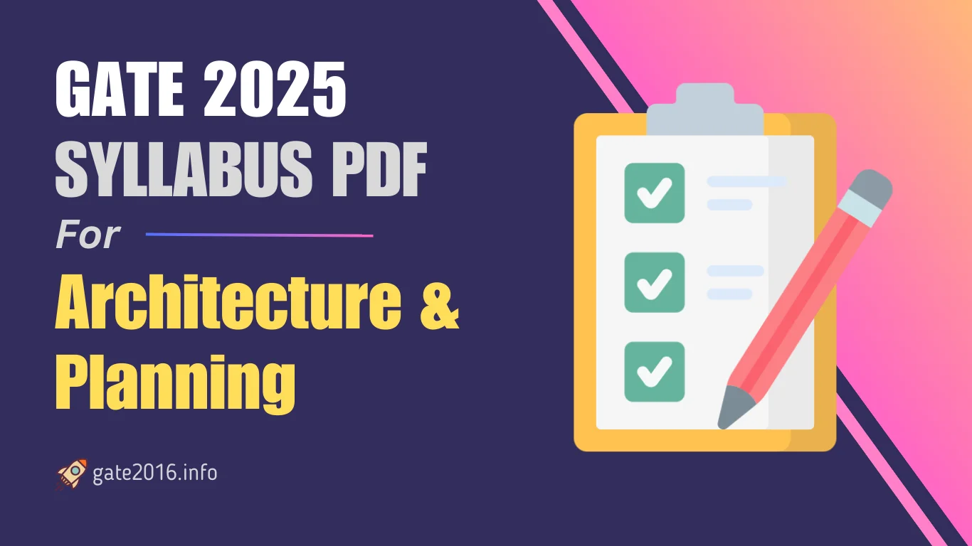 GATE Syllabus for AR 2025: Architecture and Planning | Ekxam