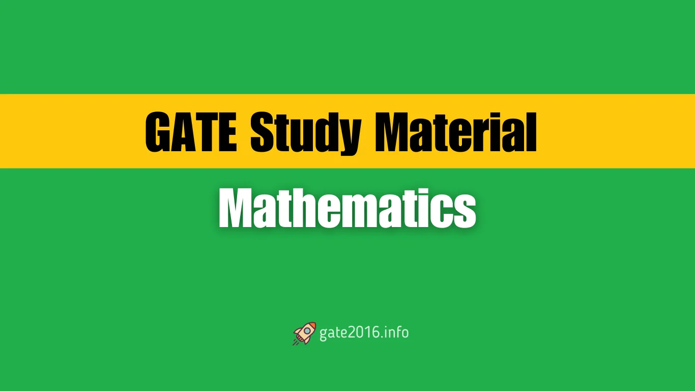 [PDF] GATE Study Material for Mathematics | Ekxam